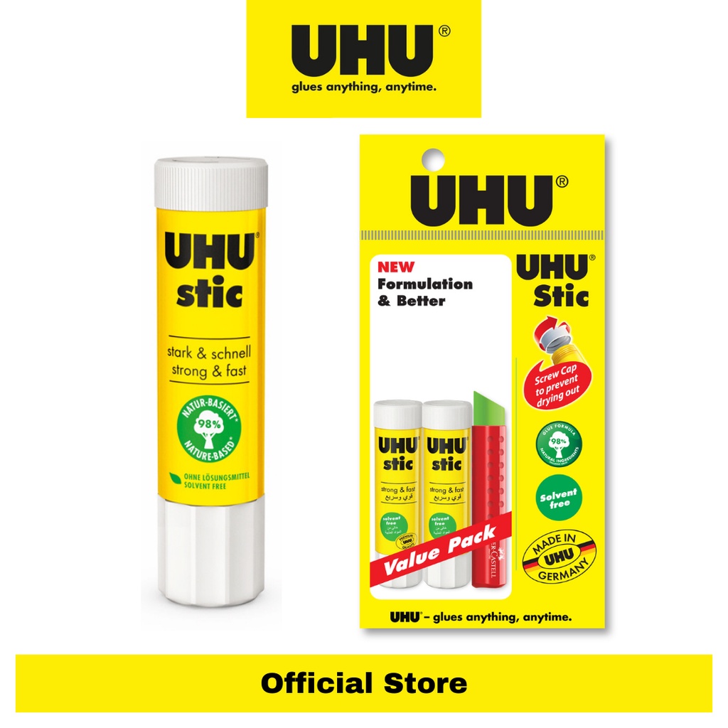 UHU Original Stic Glue Stick Standard - Single Pack (8.2g) | Shopee ...