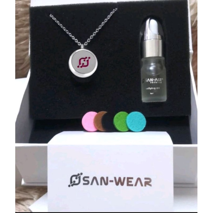 Authentic SAN-WEAR Diffuser Pendant Necklace set with 5ml btl of SAN ...