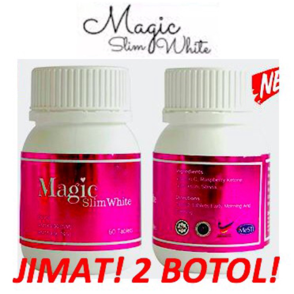 PEK JIMAT 2 BOTOL MAGIC SLIM WHITE Pil Diet Untuk Kurus, Slim dan Putih ...