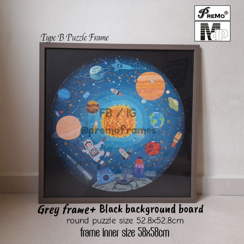 PREMO Puzzle Frame with Background Board (Type B)- Fit round oval ...