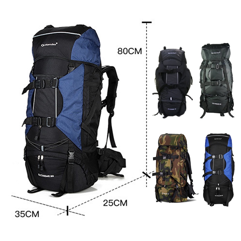 JDEX OUTLANDER Backpack Hiking Bag 80L Waterproof Men Women Outdoor ...
