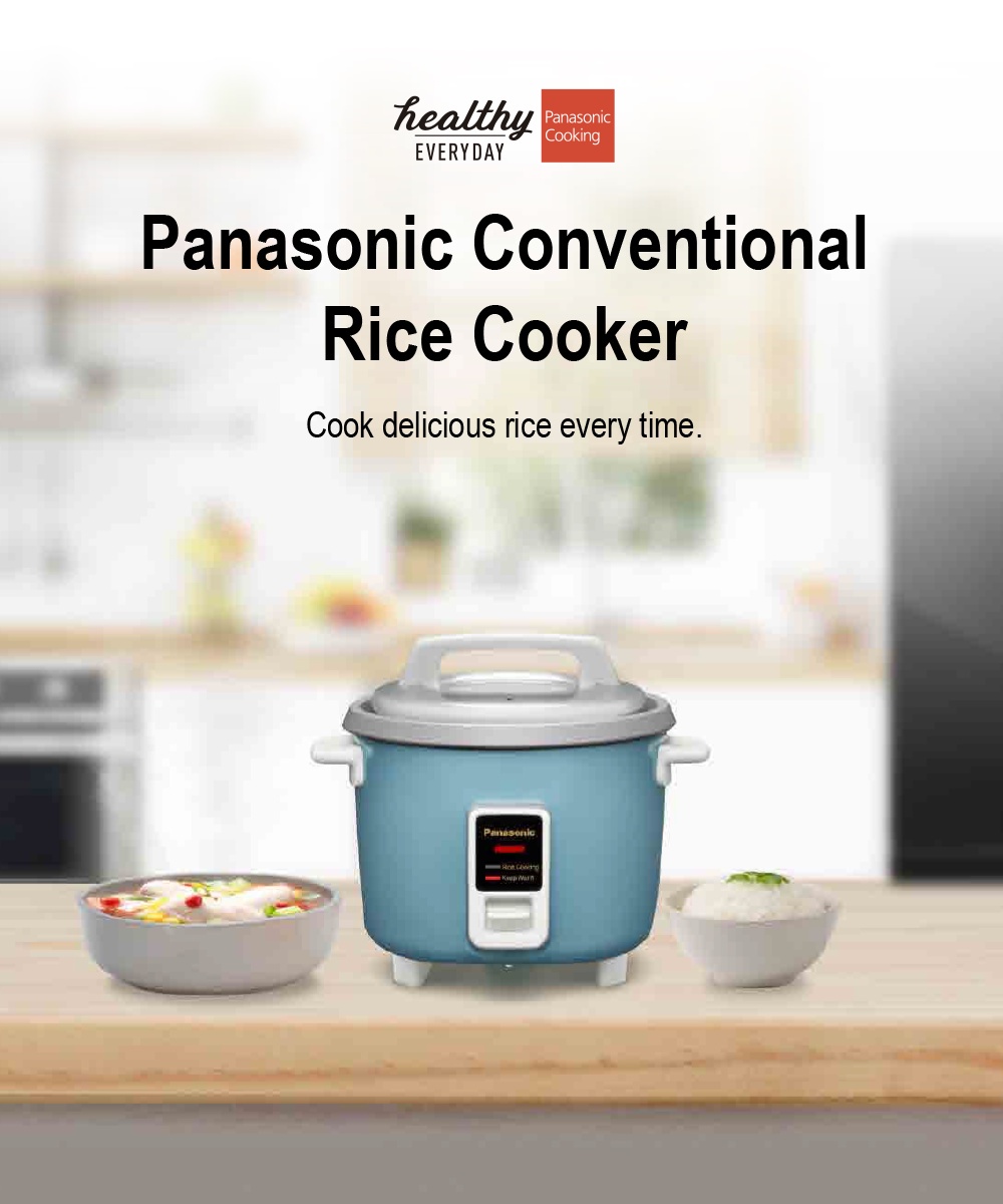 Panasonic SR-Y10G Conventional Rice Cooker Small Mini Aluminium Pan Rust Proof (1.0L) SR ...