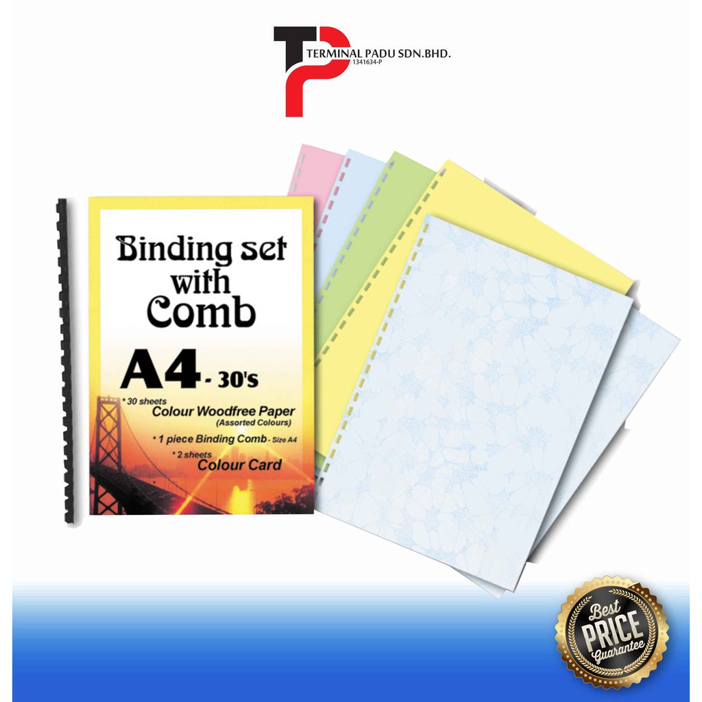 Kertas Folio (30's) + Comb Binding Set / A4 Binding Set | Shopee Malaysia
