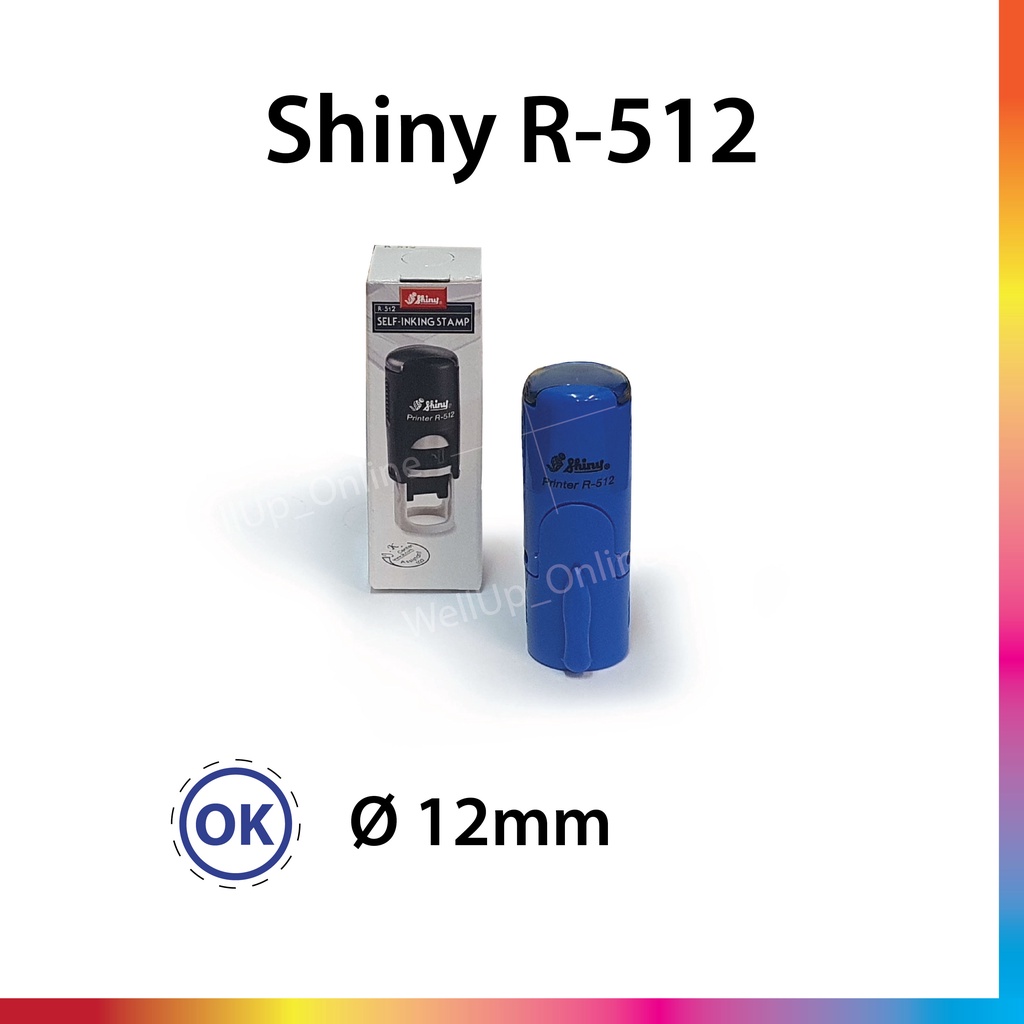 Shiny R Series (Round) Rubber Stamp Customize / Cop Bulat / Cop ...