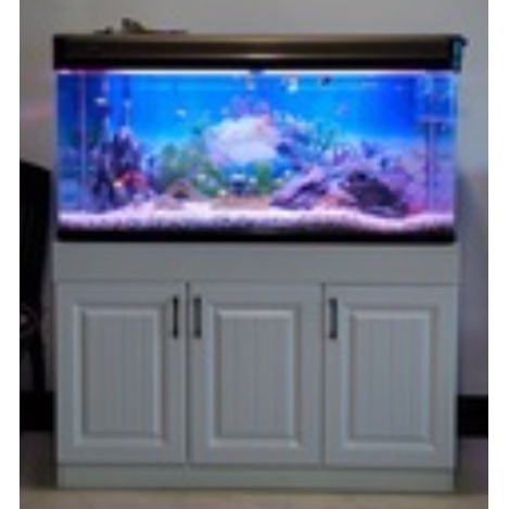 White Aquarium Stand Cabinet Terrarium Reptile Fish Tank Solid Wood ...
