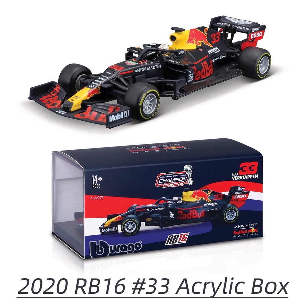Bburago 1:43 2020 RedBell RB16 #33 F1 Formula Car Static Die Cast ...