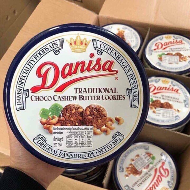 Danisa Thai Chocolate Cashew Cake tin box 200g | Shopee Malaysia