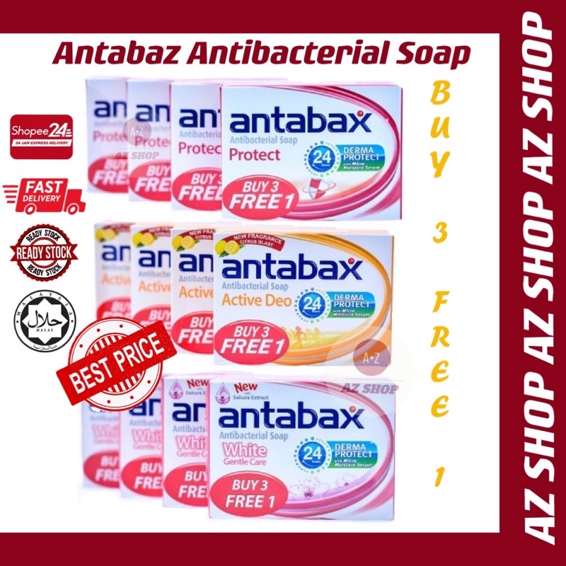 Antabax Anti-Bacterial Soap 4x85g (Buy 3 free 1) Sabun Antabax 🔥 ...