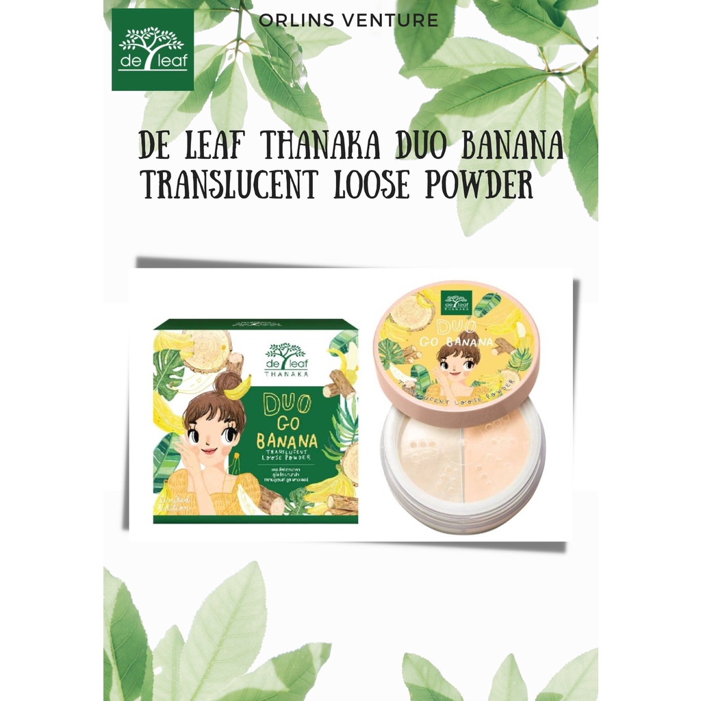 De Leaf Thanaka Duo Banana Translucent Loose Powder 15g | Shopee Malaysia