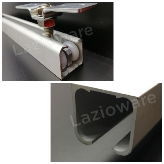 Sliding roller wheel accessories aluminium hanging U rail track ...
