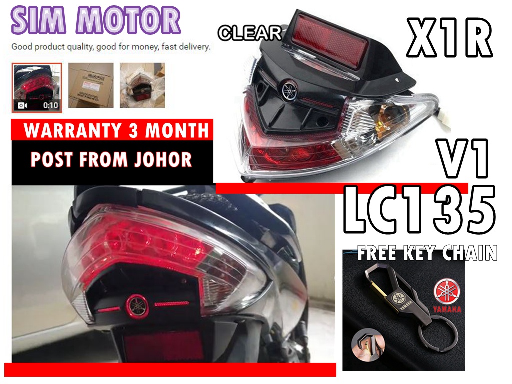 LC135 V1 X1R TAIL LAMP YAMAHA X1-R REAR LAMP LAMPU BELAKANG SET TAIL ...