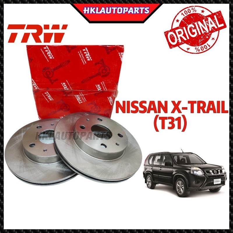 (2PCS)ORIGINAL TRW DISC ROTOR REAR DF4745 NISSAN X-TRAIL T31 | Shopee ...