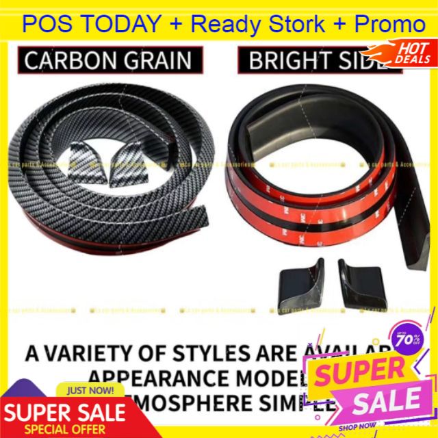 CAR SAMURAI CARBON SPOILER/REAR RUBBER BONET Rear Bonnet Trunk Spoiler ...