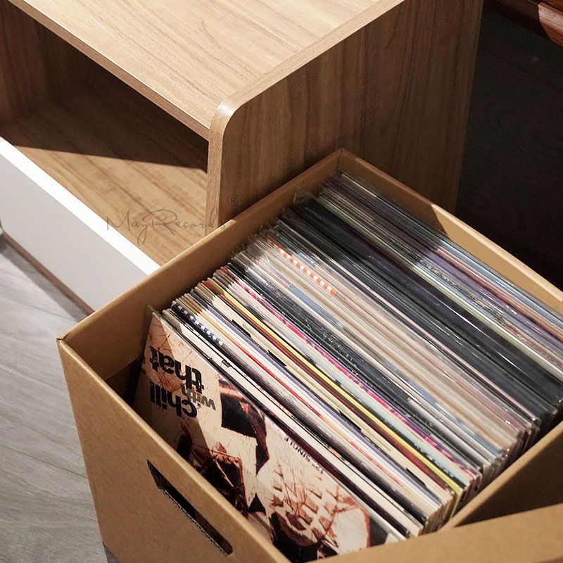 Vinyl LP Kraft Paper Storage Box Record Thickened Storage Box Covered ...