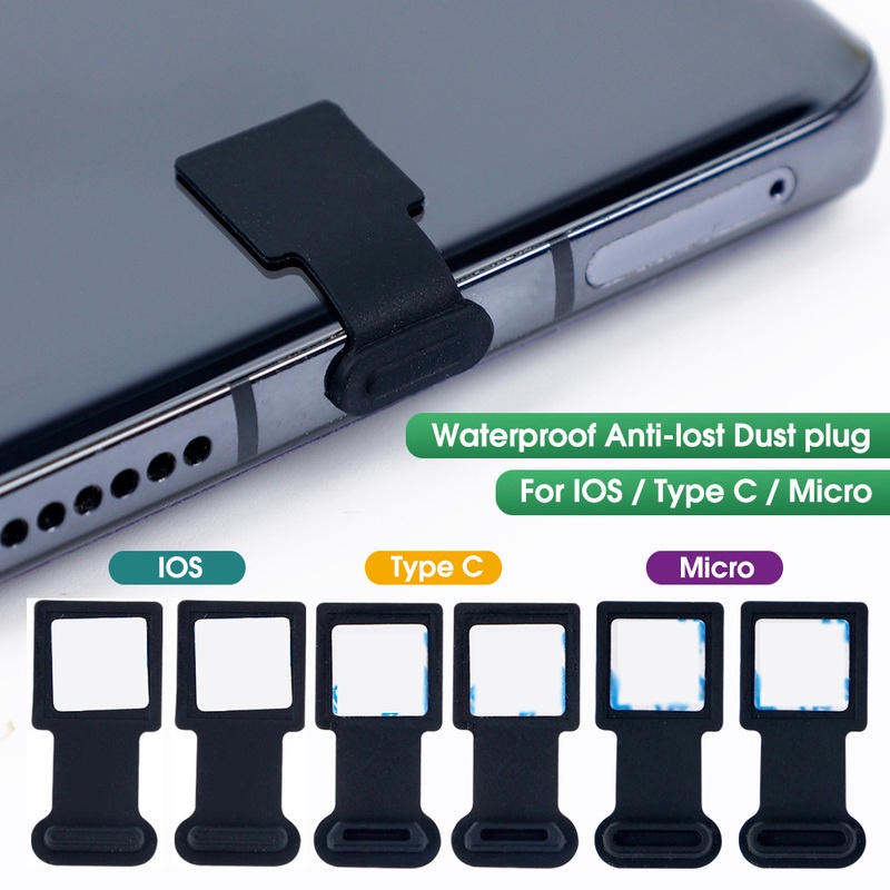 Upgrated Anti-lost Dust Plug for Micro USB Type-C IOS Apple Charging ...
