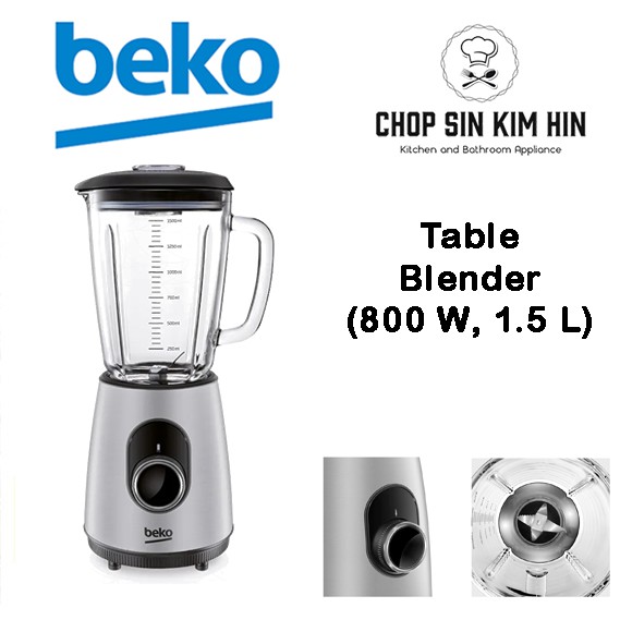 Beko TBN7802X Glass Blender With Dry Mill 1.5L 800W Blender Juice ...