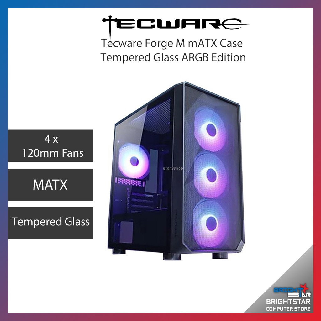 Tecware Forge M mATX Case Tempered Glass ARGB Edition | Shopee Malaysia