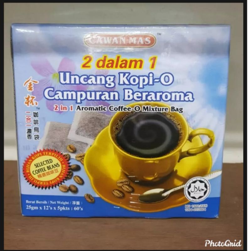 Cawan Mas Muar Uncang Kopi-O Campuran Beraroma 60 Uncang (麻坡金杯咖啡乌袋 ...
