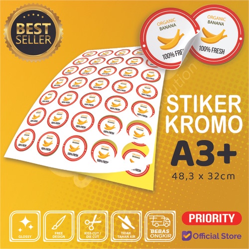 A3 Size Packaging Sticker+Label Brand Snack, Cake, Bakery, Food And ...