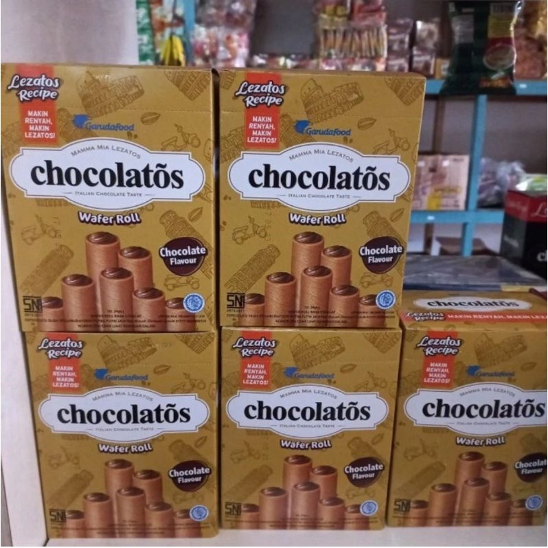 Chocolatos Wafer Roll Chocolate 24pcs/box | Shopee Malaysia