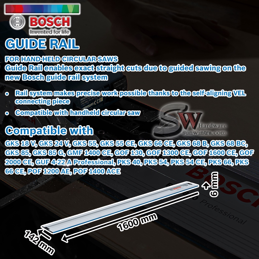 Bosch GUIDE RAIL FOR HAND-HELD CIRCULAR SAWS FSN1600 FSN 1600 | Shopee ...