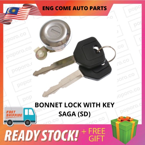 PROTON SAGA BONNET LOCK WITH KEY (SEDAN) (REAR) (TAIWAN) (PT-SAGA-RBK0 ...