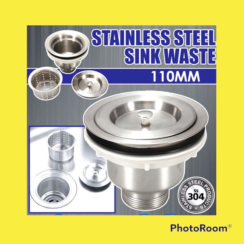 Basin filter trap and filter Stainless Steel 304 with Diameter 110mm ...