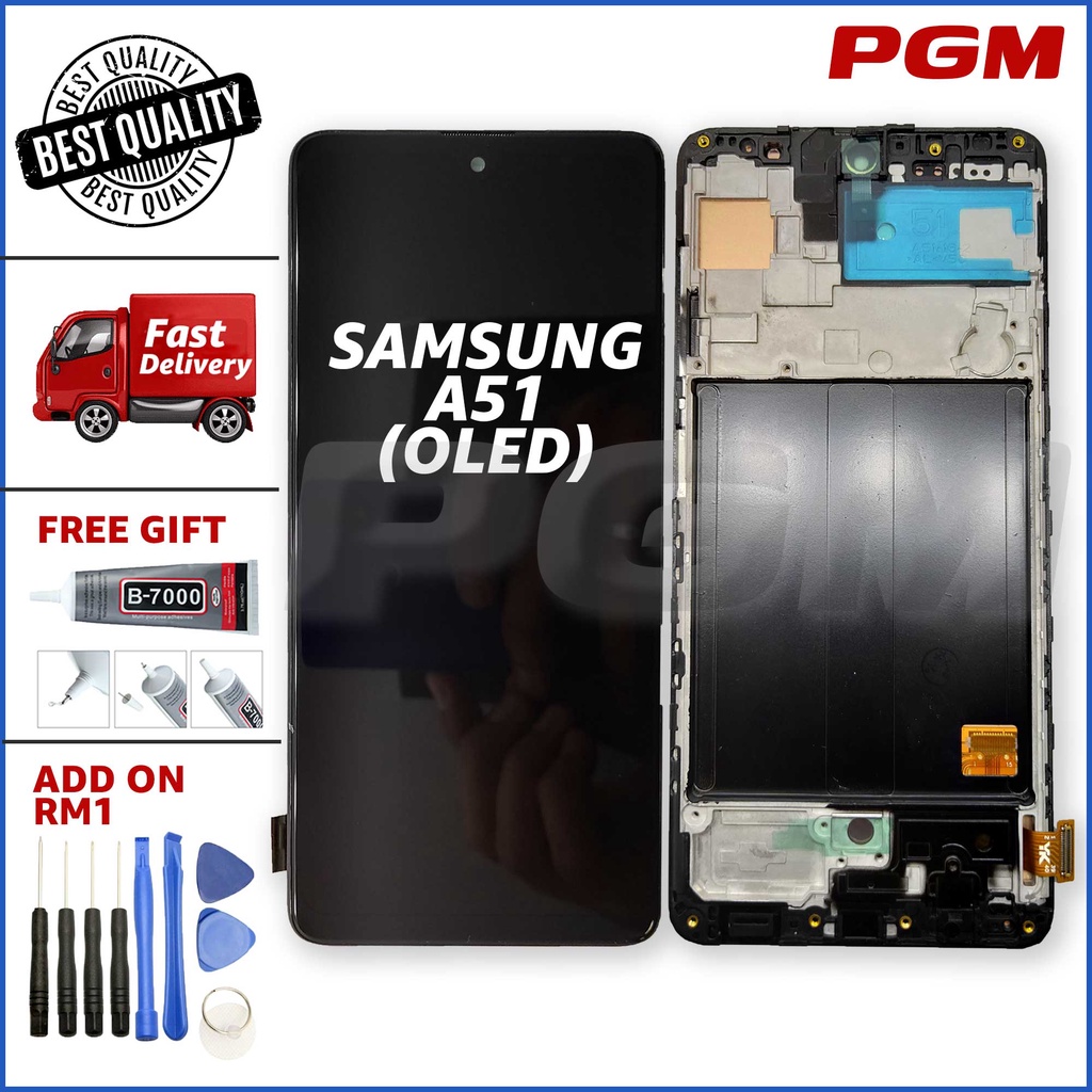 LCD TOUCH SCREEN DIGITIZER COMPATIBLE WITH OLED SAM A51 /A515 /A515F By ...