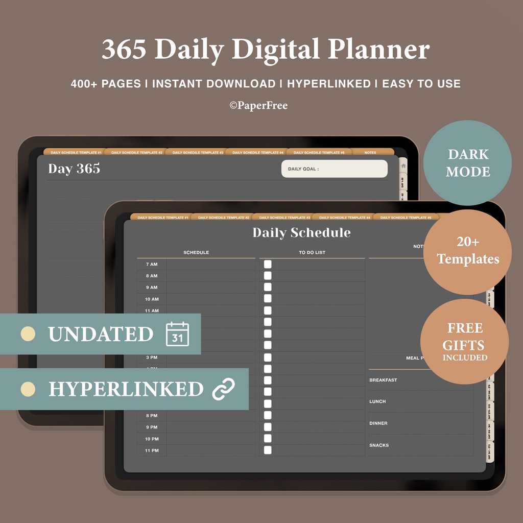 GoodNotes / Notability / 365 Daily Digital Planner / PDF Digital ...