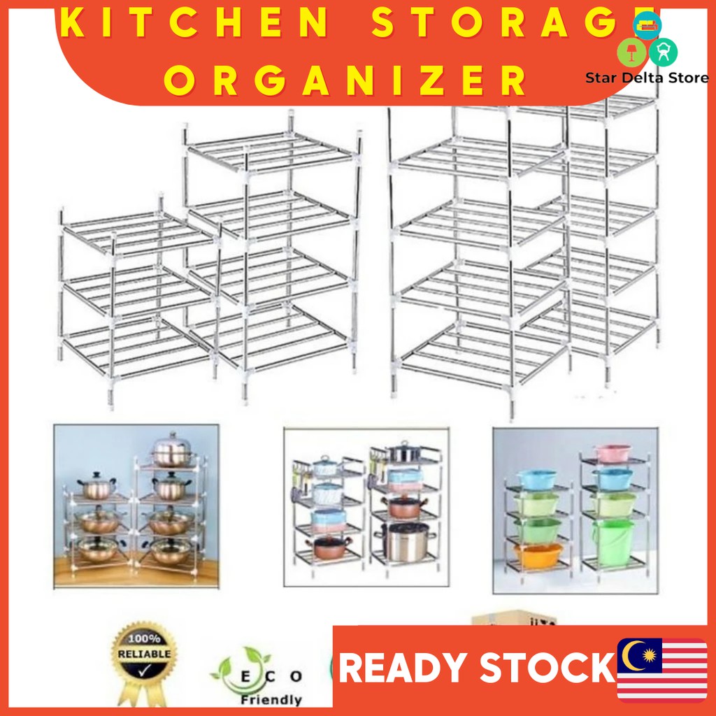 Rak Simpan Barang Dapur Bertingkat Jimat Ruang Multi Tier Function ...