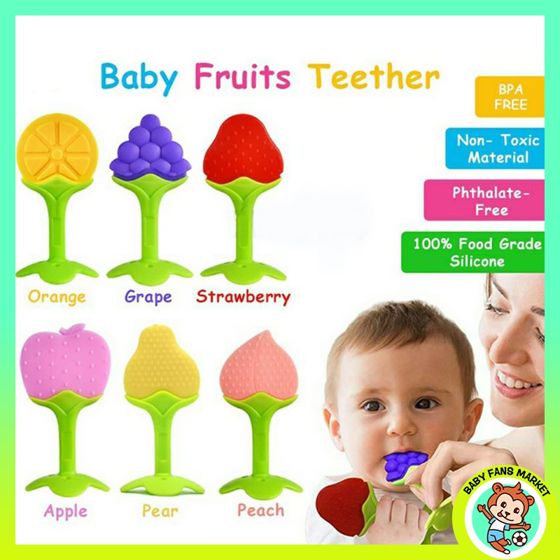 Baby Silicone Teether Fruit Shape Teether Baby molar toy BPA FREE ...