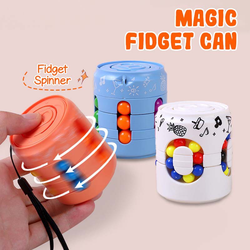 [Ready Stock] Drink Can Spinner Fidget Magic Bean Cube Toys ...