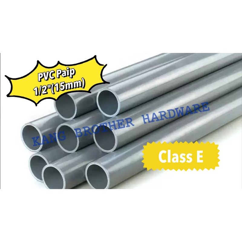 PVC PAIP 1/2"(15mm) PVC PIPE CLASS E (PN 15) M/S SIRIM APPROVAL TEBAL 1ft - 5ft | Shopee Malaysia