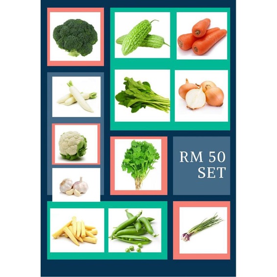 [ Ready Stock ] RM 50 Set for total of 12 types of fresh vegetables ...