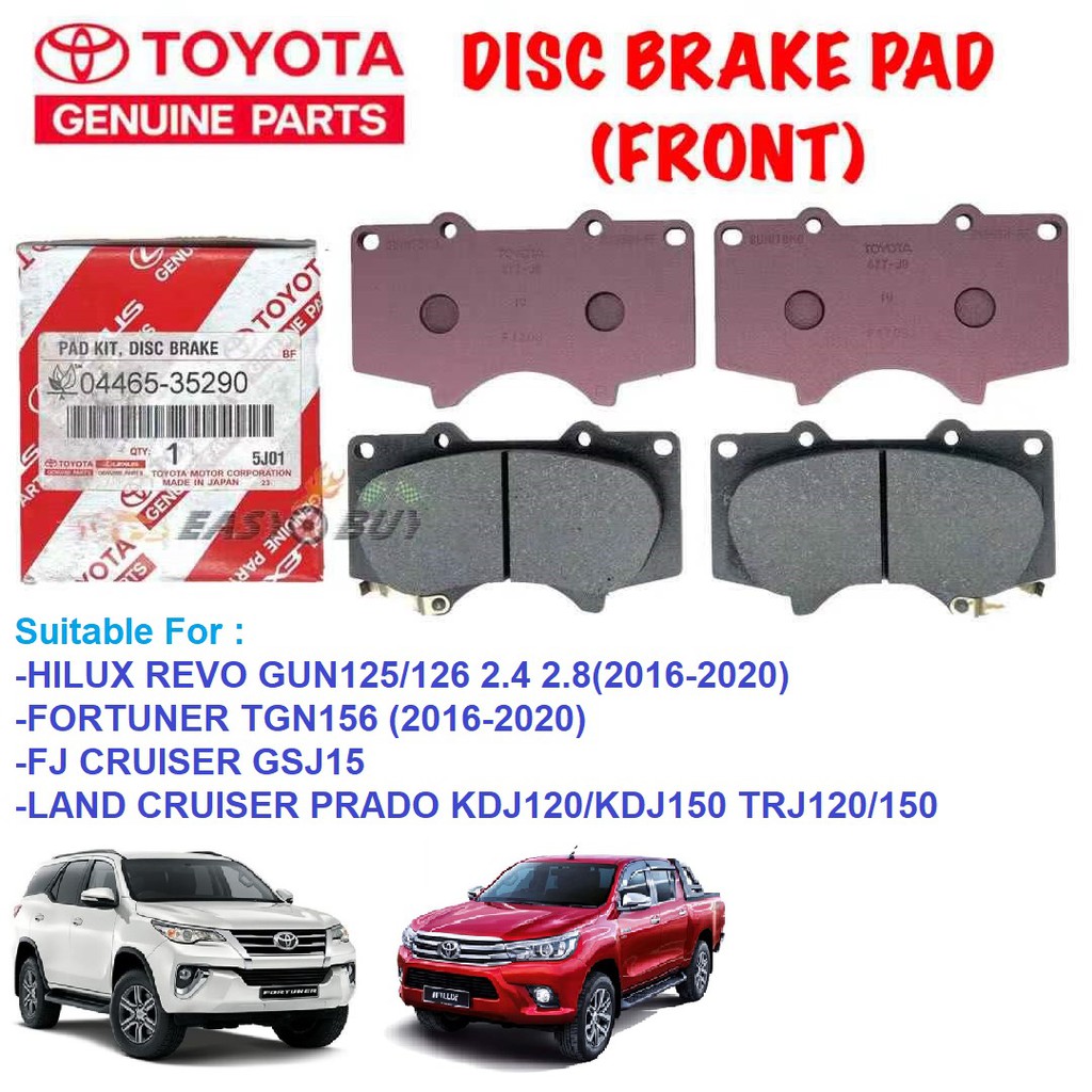 FRONT DISC BRAKE PAD TOYOTA HILUX REVO GUN125 126 FORTUNER TGN156/ FJ ...