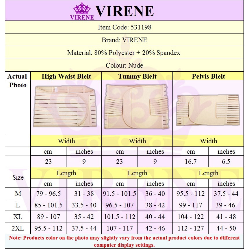 hot style VIRENE Bengkung Bersalin BENGKUNG 3 in 1 100% PREMIUM Quality ...