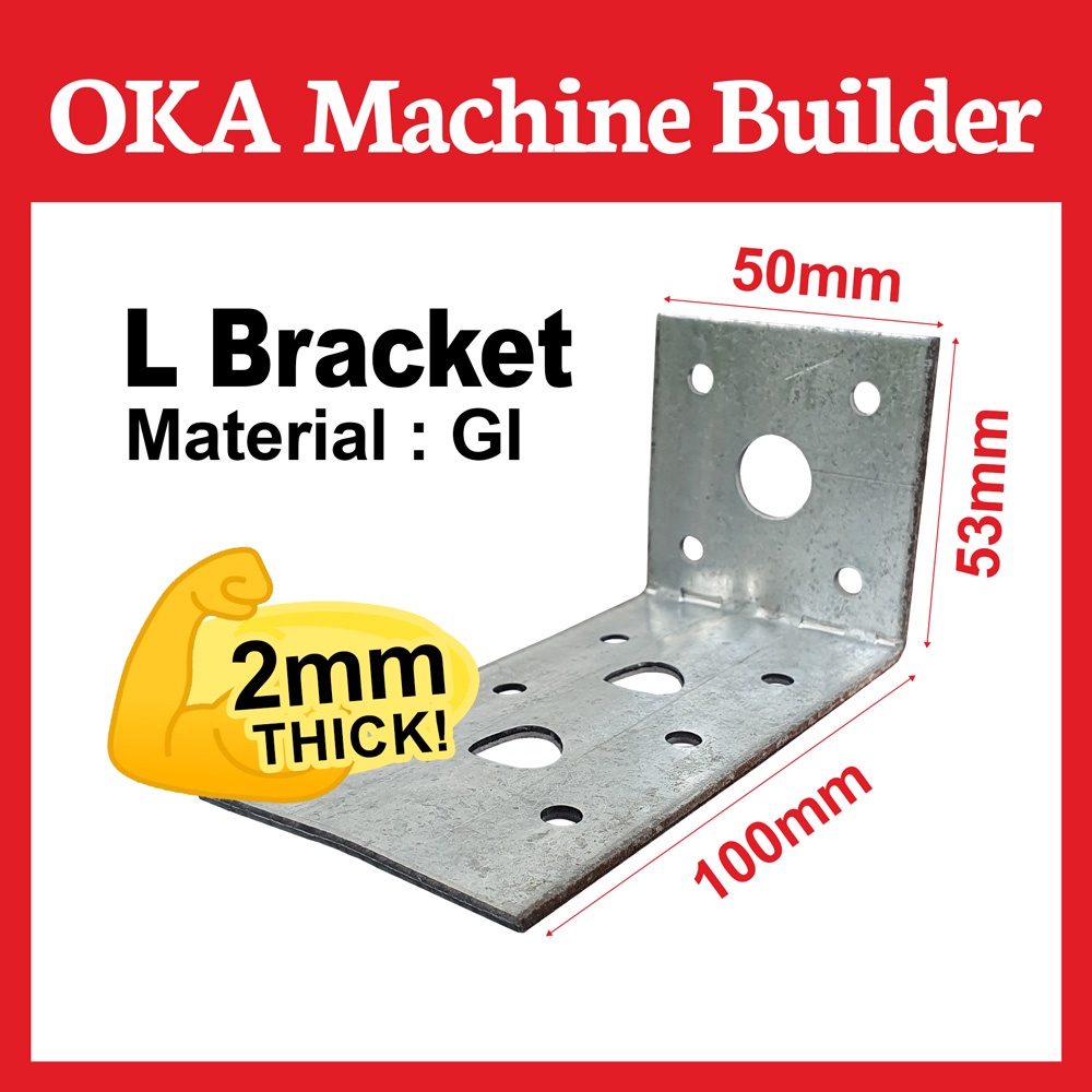 Steel L Bracket / L Breket Besi Atap / L 托架 2" x 4" x 2mm & 2.3mm ...