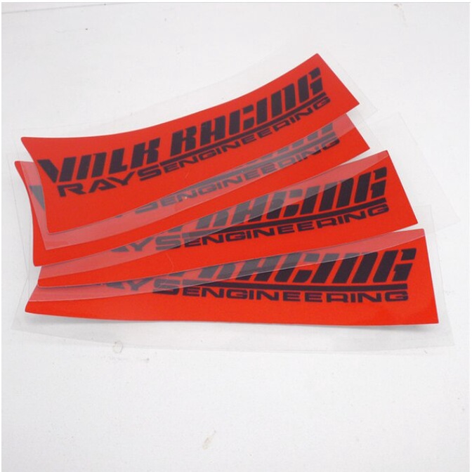 4pcs Volk Racing TE37 SL Wheel Spoke Stickers Waterproof Car Rims ...