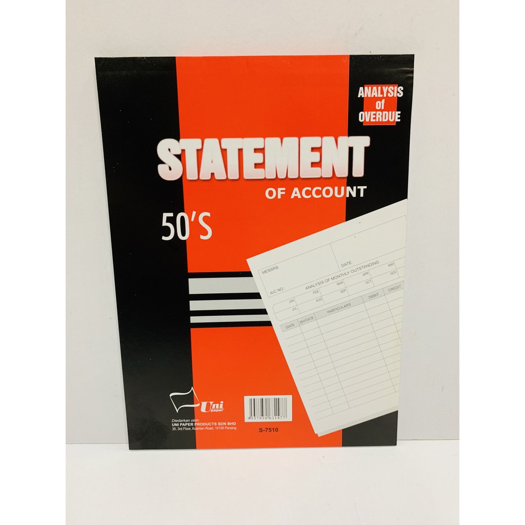 STATEMENT OF ACCOUNT PAD 50'S | Shopee Malaysia