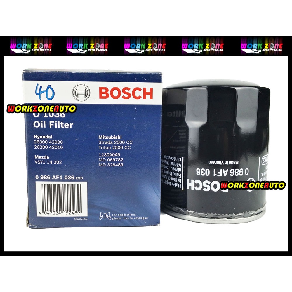 Mitsubishi Storm Triton Oil Filter Bosch Penapis Minyak Hitam | Shopee ...