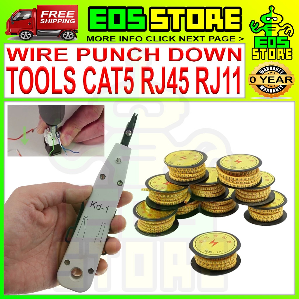 Wire Punch down tool impact tool RJ11 RJ45 CAT5 | Shopee Malaysia
