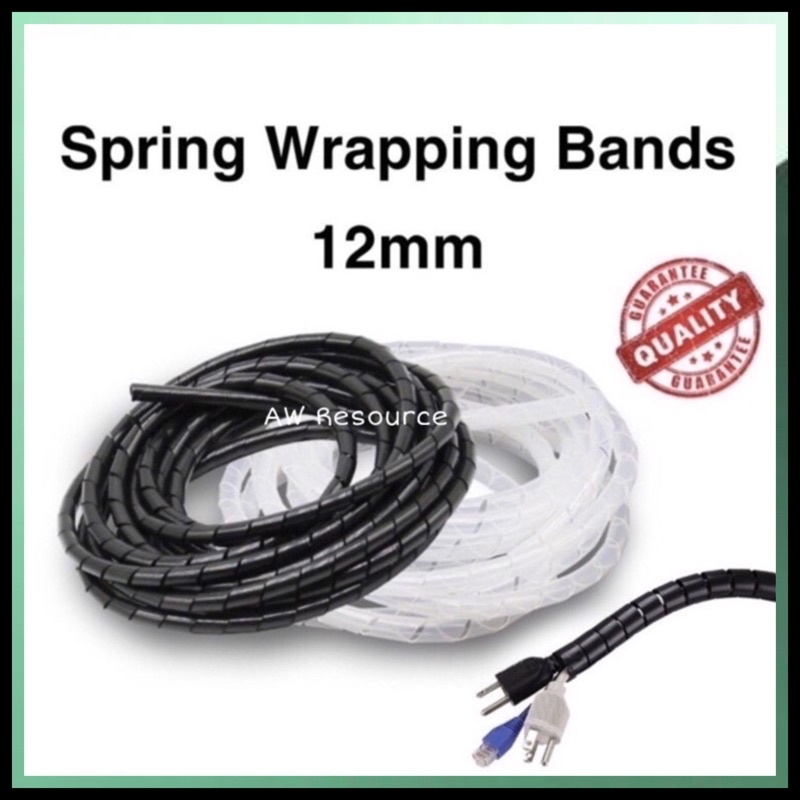 💥Ready Stock💥 12mm SPIRAL WRAPPING BANDS Cable Tidy Binding Organiser ...