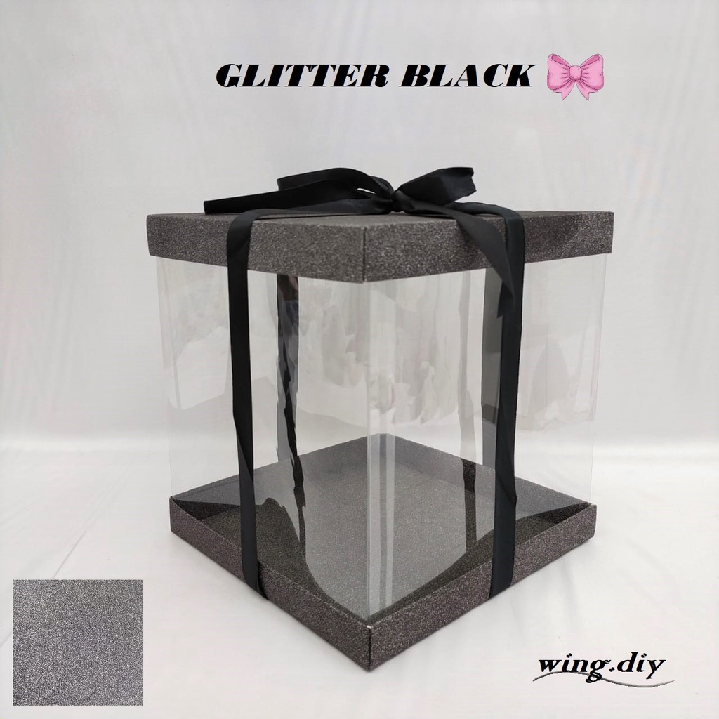 1 PCS | CAKE BOX WITH RIBBON/ KOTAK KEK DENGAN REBEN/ KOTAK HANTARAN ...