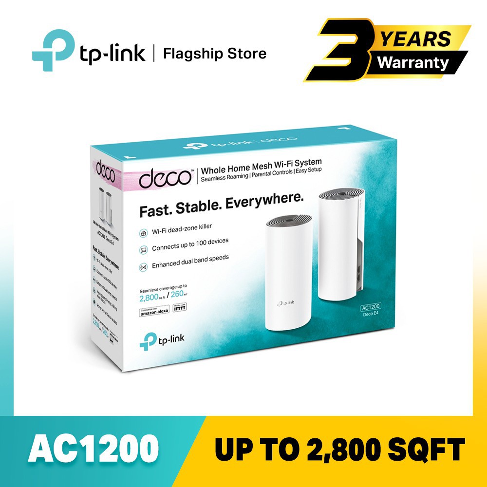 TP-LINK MESH WIFI Deco M4 (2 packs) AC1200 Whole Home Mesh Wifi ...
