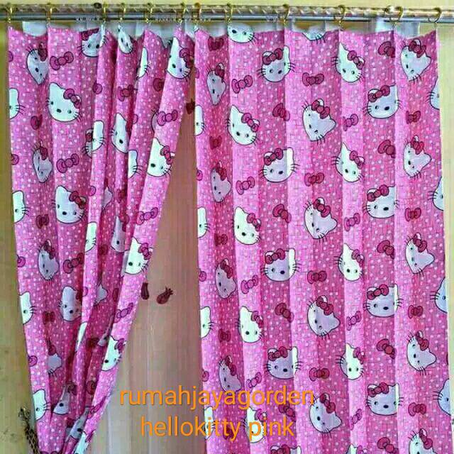 Hellokitty pink Wire Curtains s Sateen Material | Shopee Malaysia