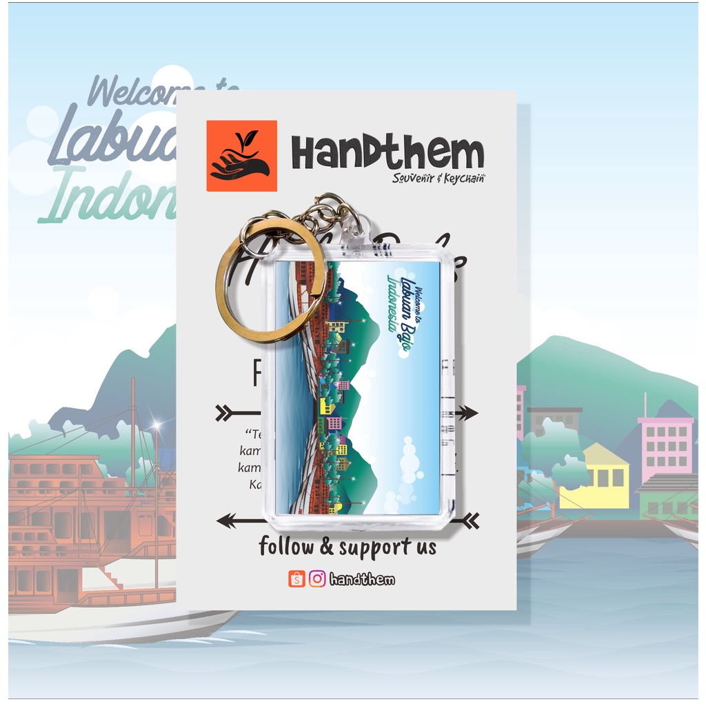 GANTUNGAN LABUAN BAJO Keychain / BY KHAS LABUAN BAJO / Double Sided ...