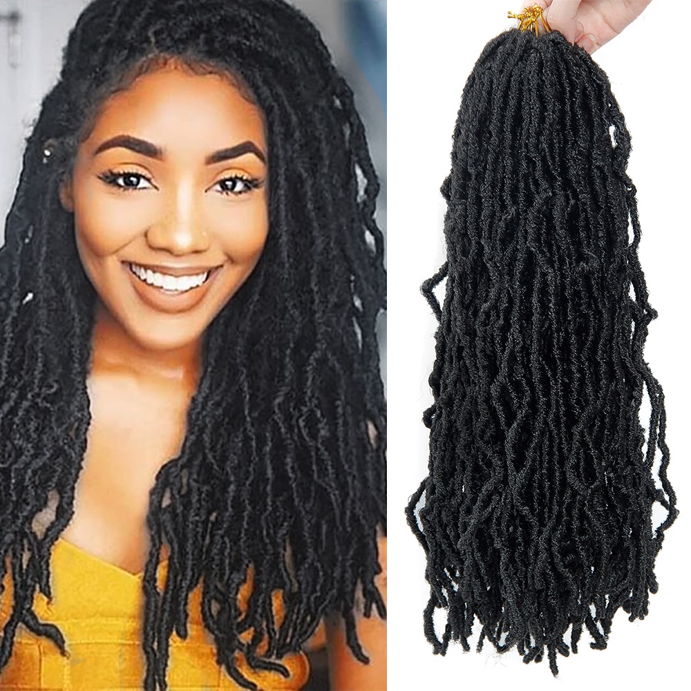 Synthetic Curly Crochet Hair Braids 18Inch Faux Locs Braiding Hair ...