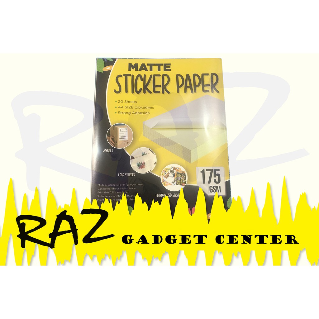 Matte Sticker Paper 175gsm A4 Size | Shopee Malaysia