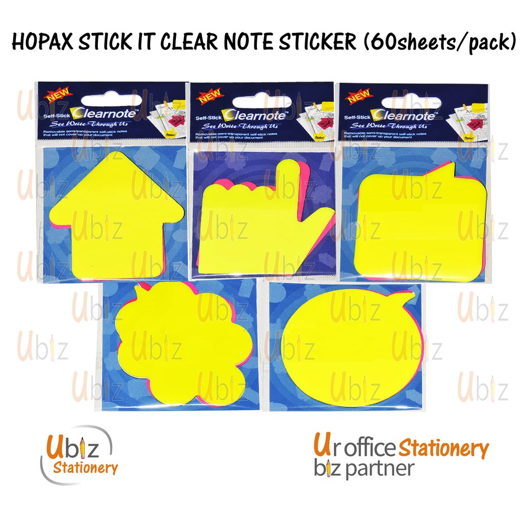 Hopax Stick it Clear Note Sticker | Shopee Malaysia