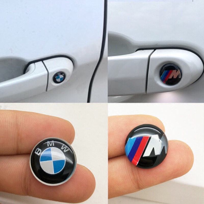 2/4PCS 15MM Car Door Keyhole Logo Sticker Aluminum Alloy M Logo Door ...